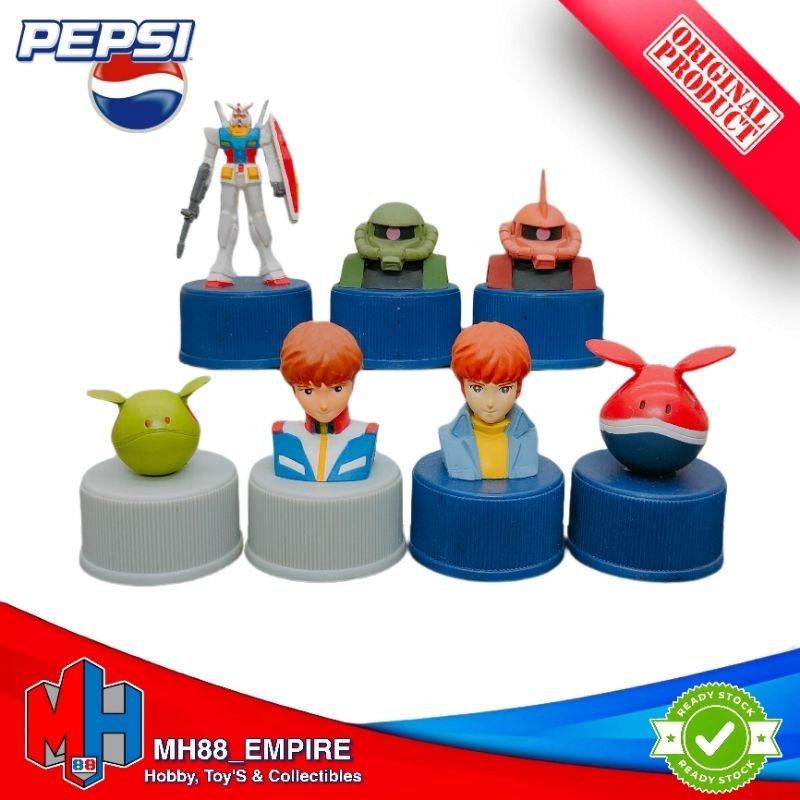 GUNDAM PEPSI CAP BOTTLE FIGURE COLLECTION ORIGINAL GUNDAM 25TH ...