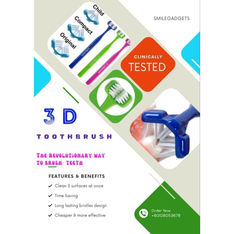 *LOWEST PROMO* GENUINE 4 Free 1 Dr Barman superbrush 3 sided berus Gigi ...