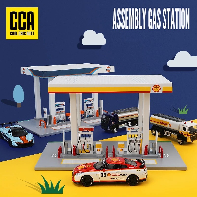 CCA Officially Licensed Shell Gas Station Assembly Playset with Diecast ...