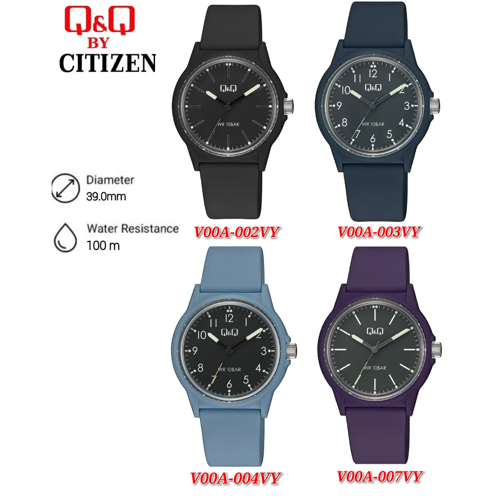 Q&Q Japan by Citizen Unisex Resin Analogue Watch V00A | Shopee Malaysia