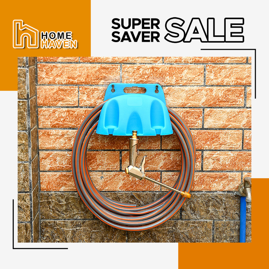 HOME HAVEN Stainless Steel Wall Hanging Flower Watering Hose Storage ...