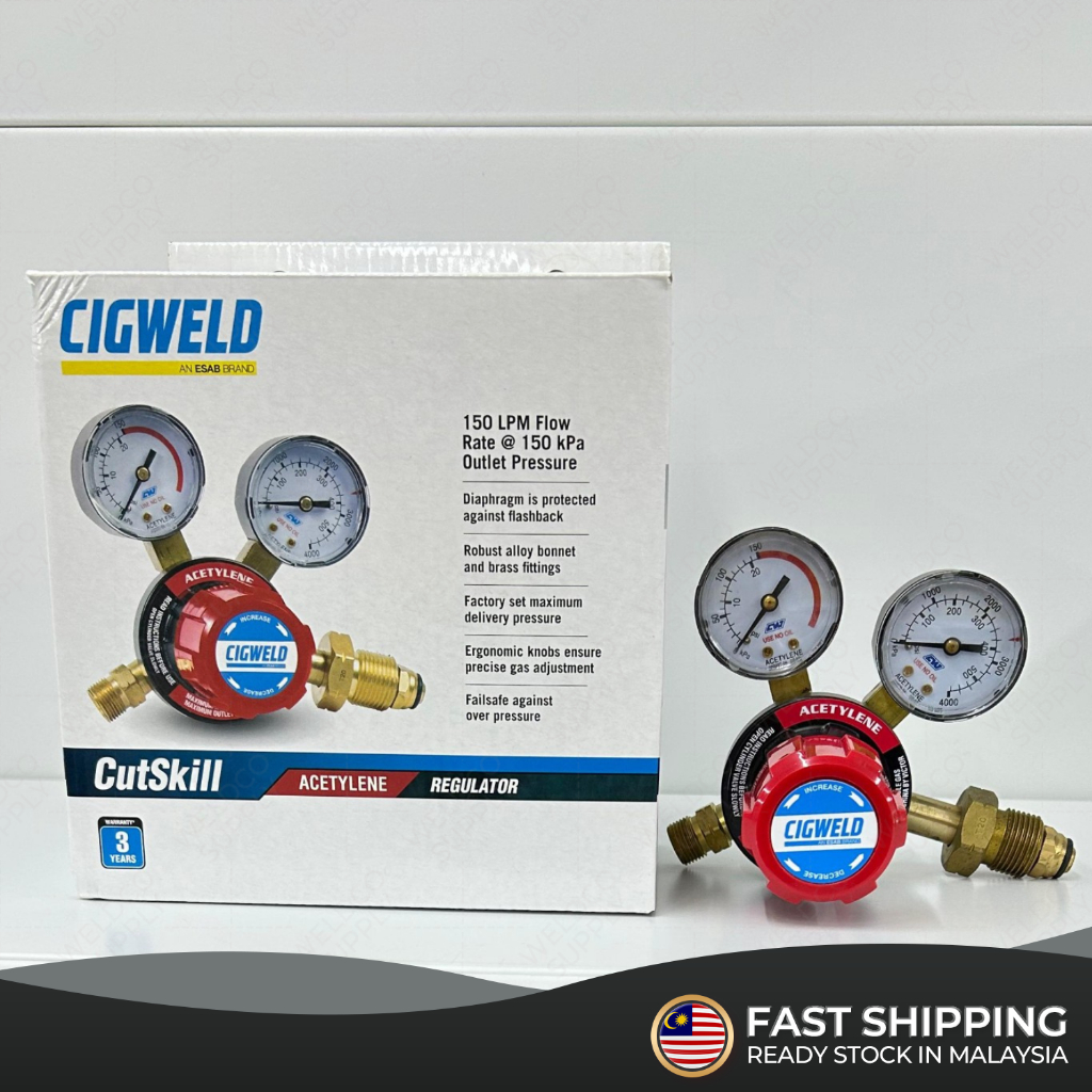 CIGWELD CutSkill G251 Acetylene Regulator 150kPa 🔥PREMIUM QUALITY🔥 ...