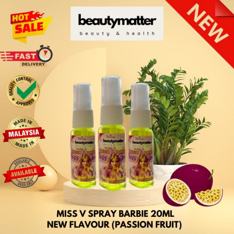 𝗡𝗘𝗪 𝗙𝗟𝗔𝗩𝗢𝗨𝗥 𝗬𝗘𝗟𝗟𝗢𝗪 MISS V SPRAY BERBIE 20ML | PASSION FRUIT | WANGI DAN ...