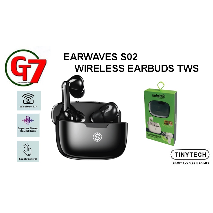 Salpido Earwaves S02 Wireless Earbuds TWS (Wireless 5.3 | Touch Control ...