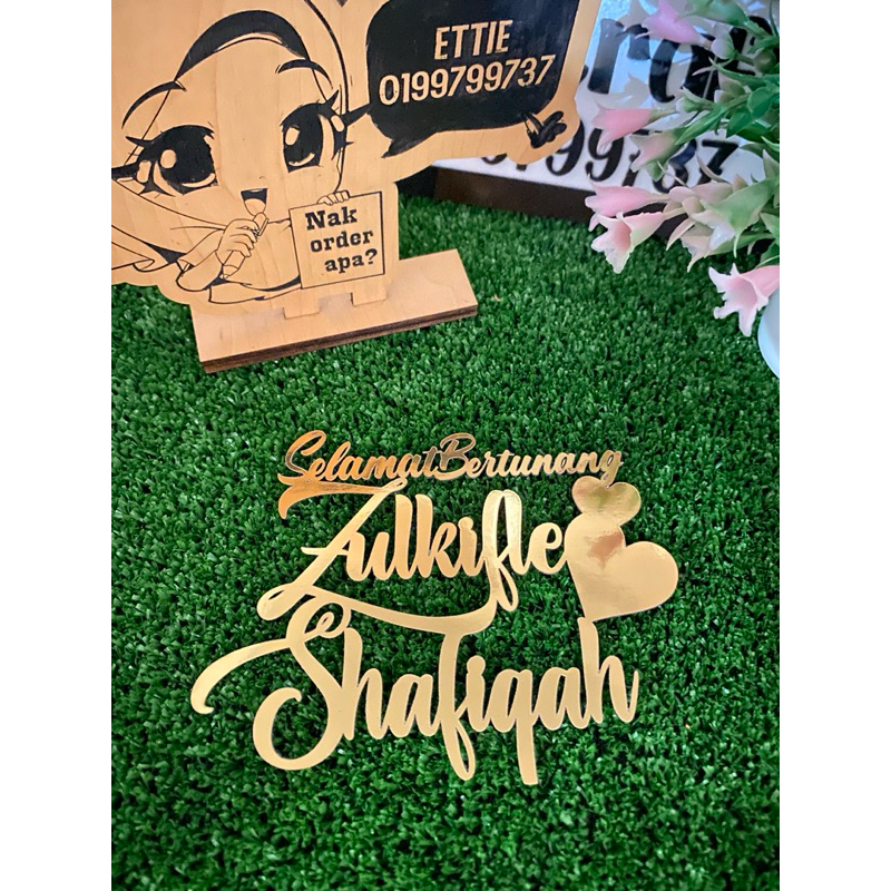 Topper Wedding Cake Custom | Shopee Malaysia