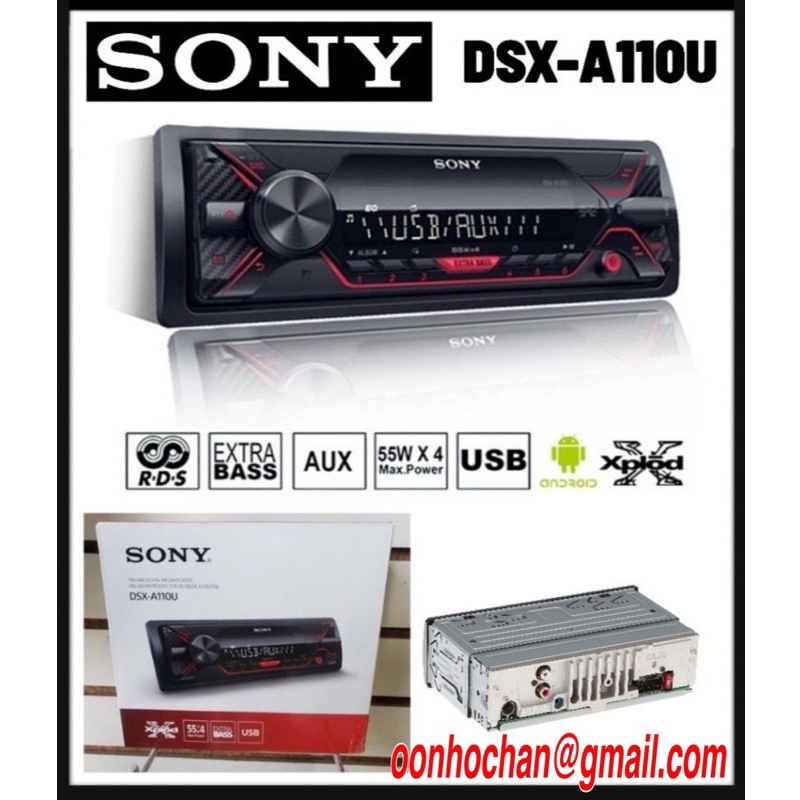 Sony DSX-A110U Media receiver with USB/AUX/FLAC/WMA/MP3 Car Digital Player (Not CD) | Shopee ...