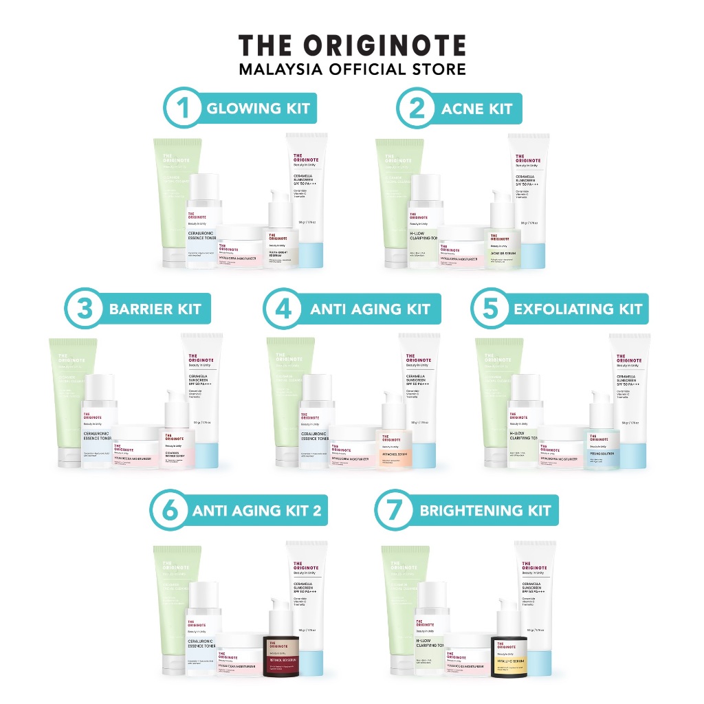 SPECIAL BUNDLE 5in1 The Originote Skincare Package Face Wash Cleanser ...