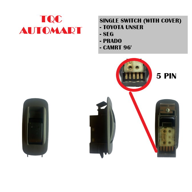 OEM-1691C POWER WINDOW SINGLE SWITCH FOR TOYOTA UNSER/SEG/PRADO/CAMRT ...
