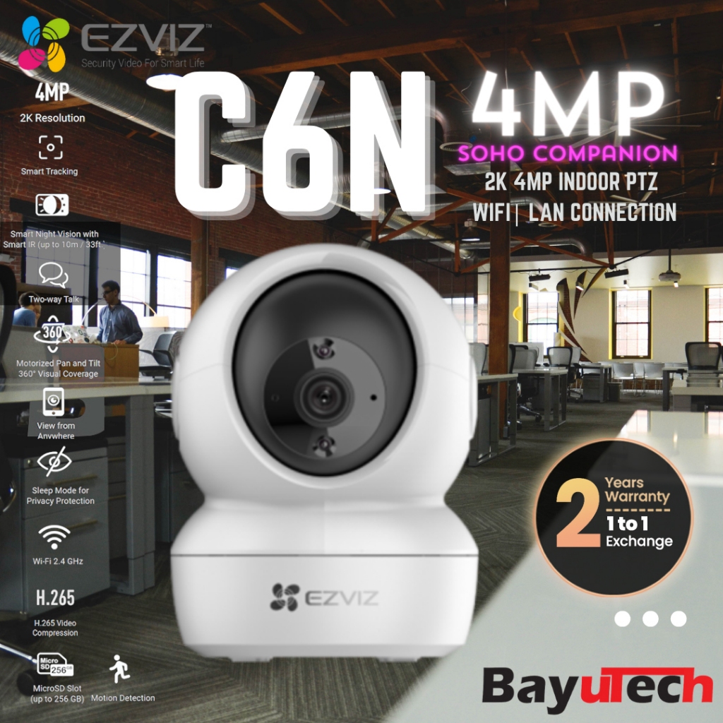 EZVIZ C6N 2MP 3MP 4MP Wi-Fi Indoor Security Smart Motion Tracking Pan ...