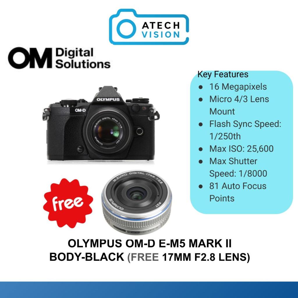 ( READY STOCK ) OLYMPUS EM5 MARK II WITH 17MM F2.8 LENS (BLACK ...