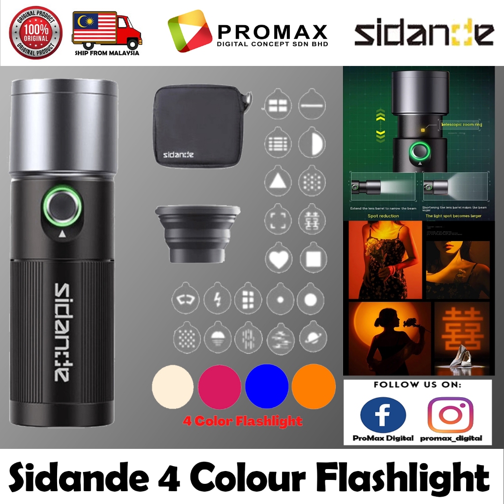SIDANDE 10W Four Color Photography Flashlight LED for Light Effect Beam ...