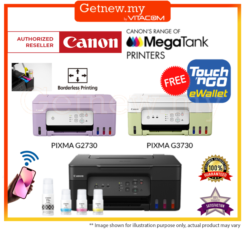 Canon Pixma MegaTank G3730 G2730 Print Scan Copy | Wifi Wireless ...