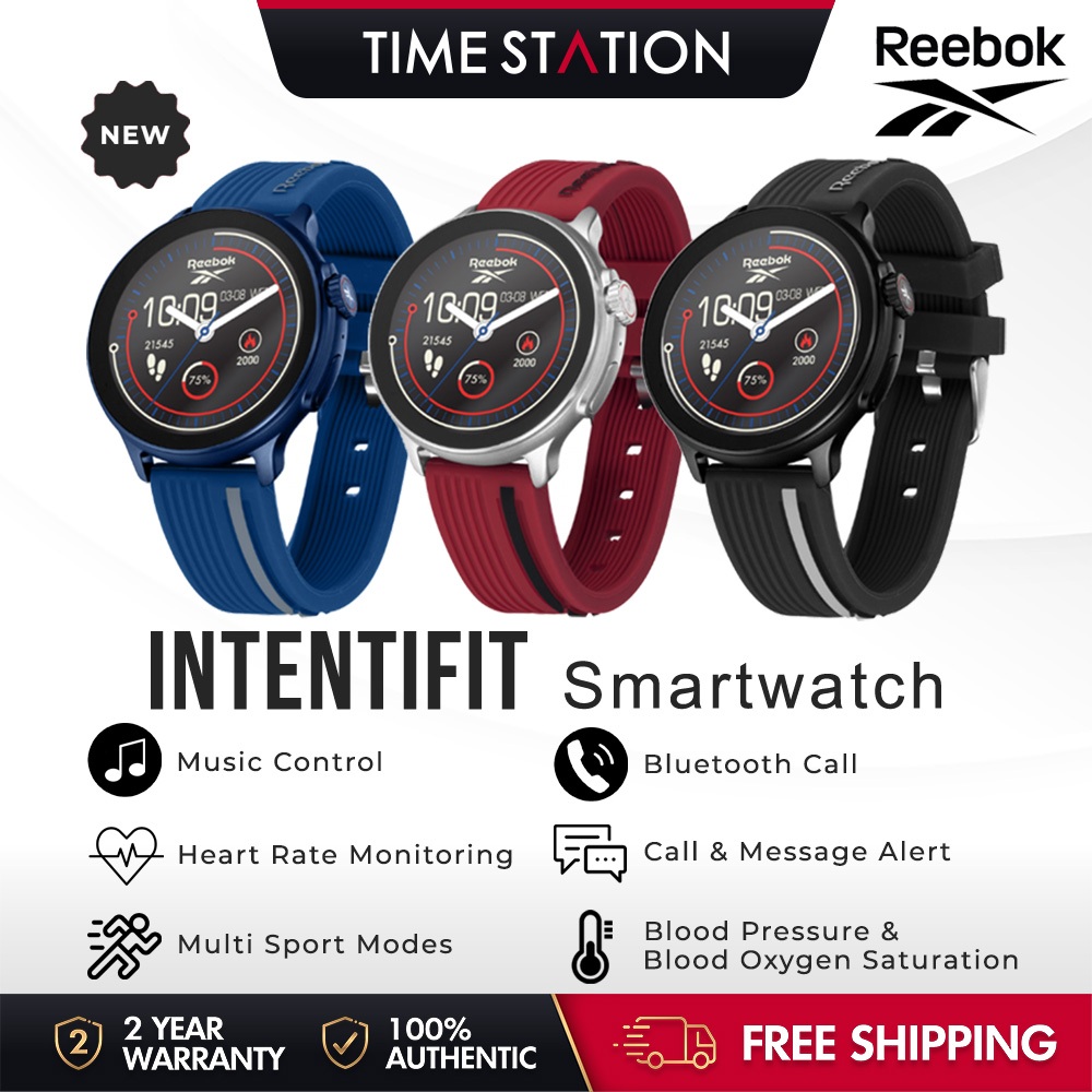 REEBOK Intentifit Jam Smart Watch Men Bluetooth Call Blood Pressure ...