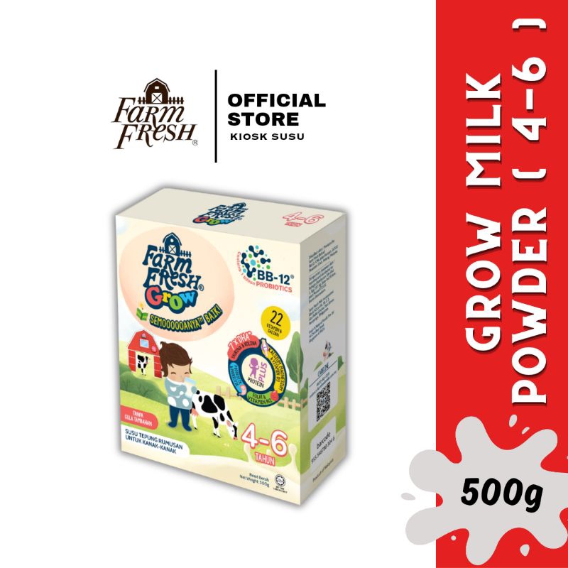Farm Fresh Grow Milk Powder 4-6 Years Old/500g | Shopee Malaysia