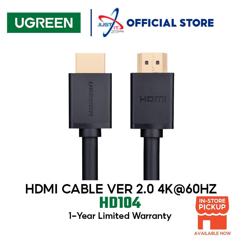 UGREEN HD104 VER 2.0 4K@60HZ HDMI CABLE - ( 1m / 2m / 3m / 5m / 8m / 10meter ) | Shopee Malaysia