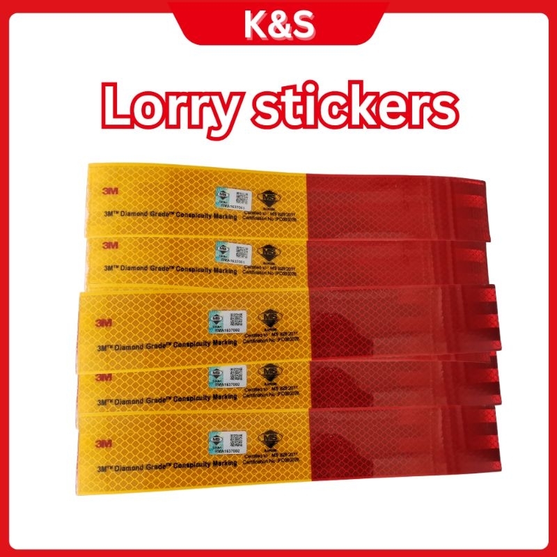 [NEW] 3M SIRIM Side Marking (RED/YELLOW) 3M CONSPICUITY MARKING Lorry ...