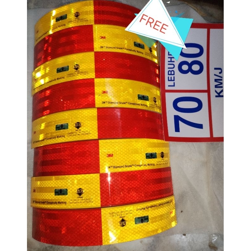 3m side marking reflector sticker j5 lebih jelas lekat terang | Shopee ...