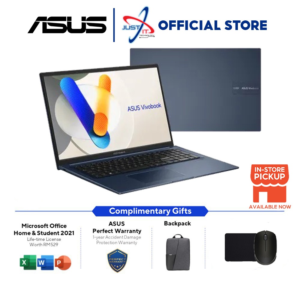 ASUS VIVOBOOK 17 A1704V-AAU012WSM LAPYOP (C7-150U 16GD4 1TBSSD / 17.3 ...
