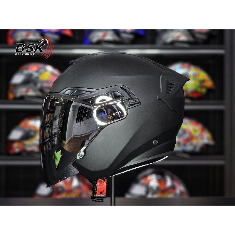 Original GSB S-263 Matte Black Open Face Helmet | Shopee Malaysia