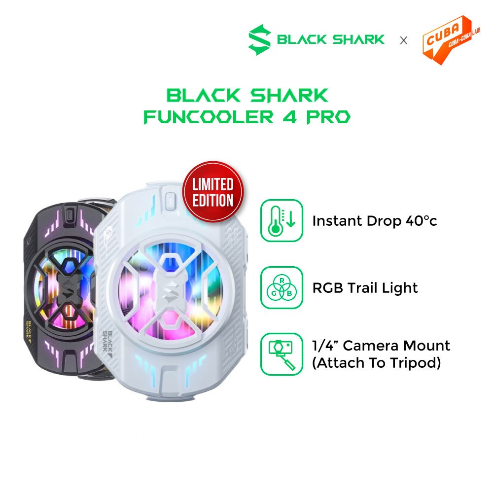 Black Shark FunCooler 4 Pro Phone Gaming Cooling Fan up to 40°C ...