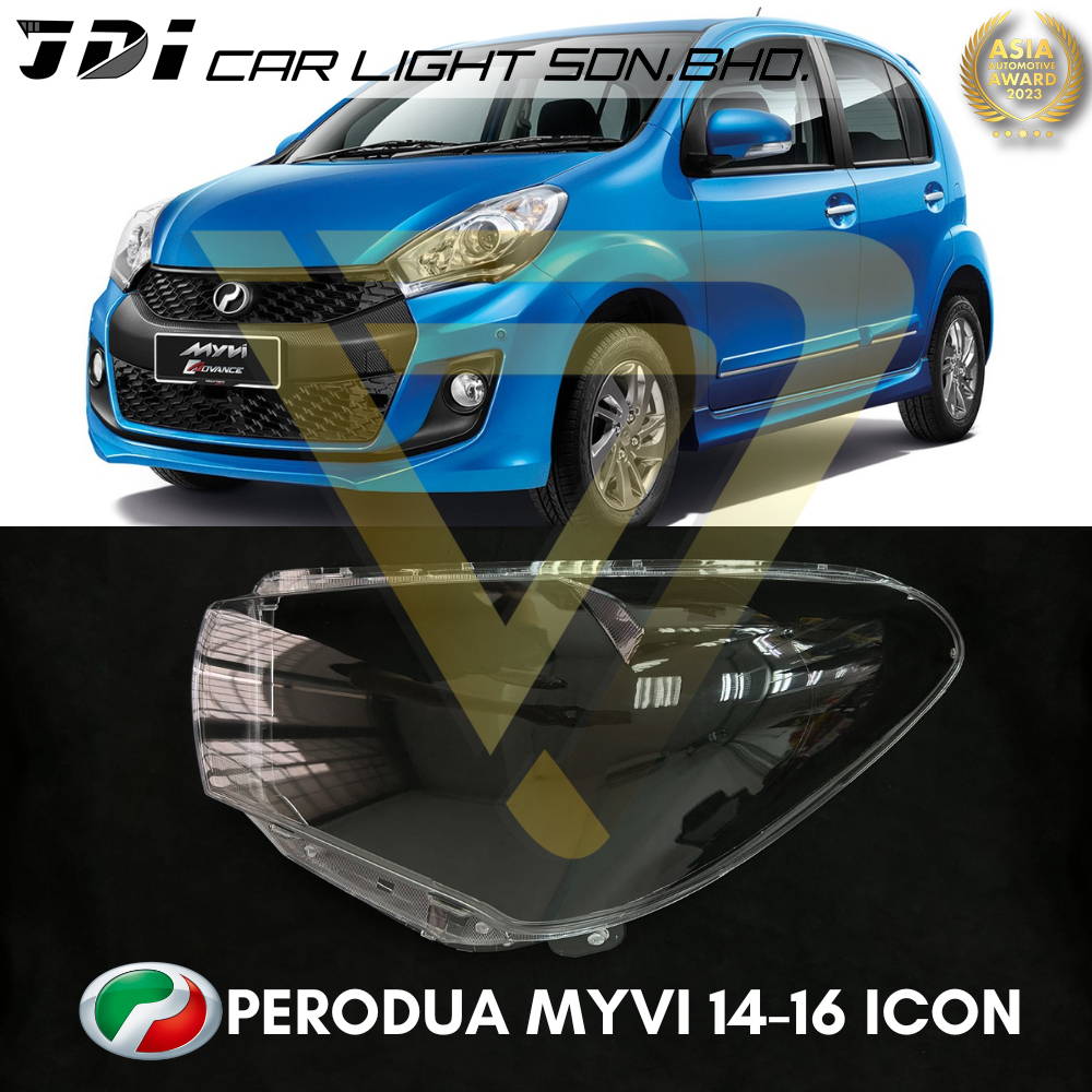 PERODUA MYVI ICON YEAR 2014, 2015, 2016 HIGH QUALITY HEADLAMP COVER ...