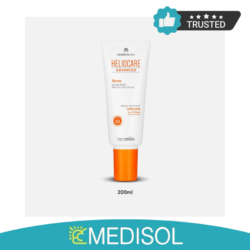 MEDISOL HELIOCARE SPRAY SPF50 200ML EXP 03/2026 | Shopee Malaysia