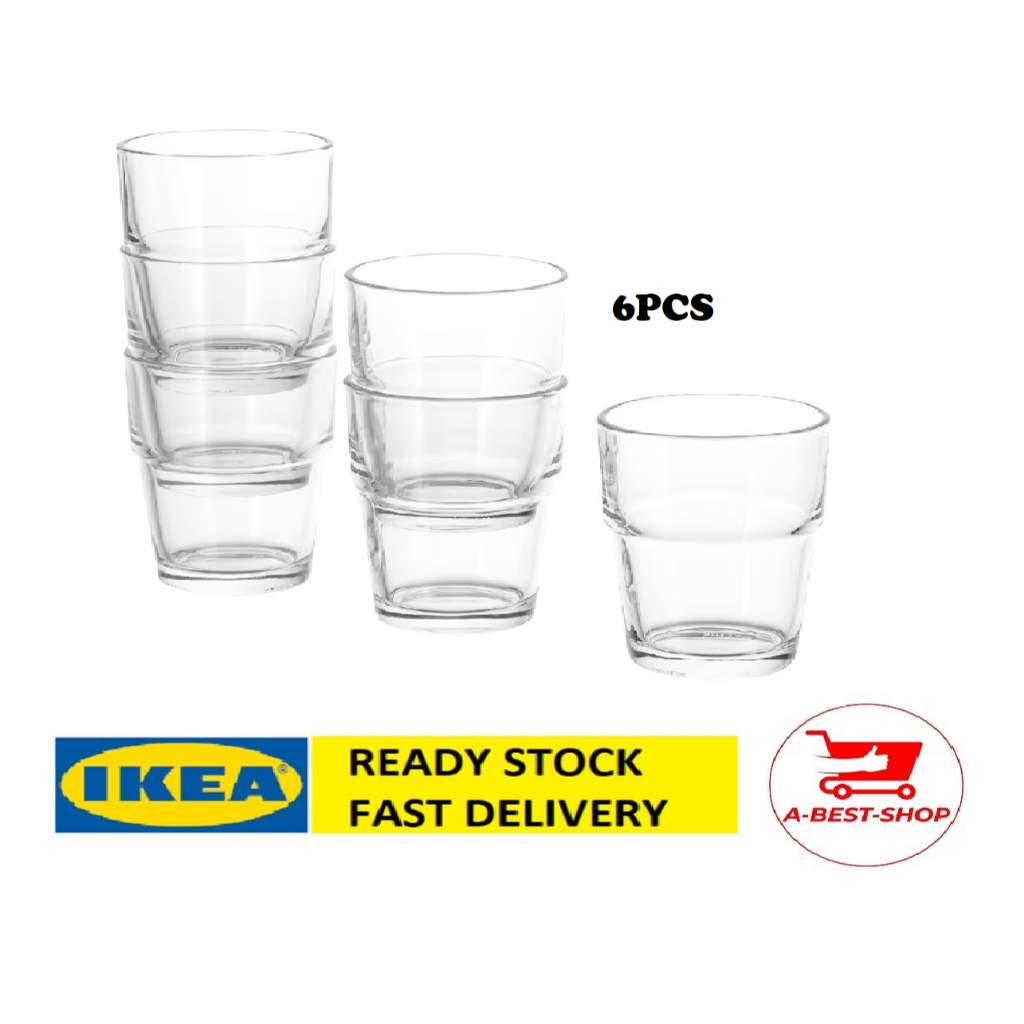 IKEA Reko Glass 6oz IKEA Clear Glass 17cl Water Glass Water 6 pcs per ...