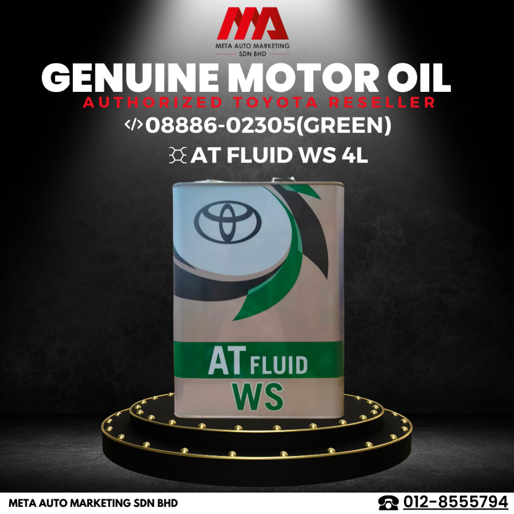 TOYOTA GENUINE MOTOR OIL ATF WS FLUID 4L (08886-02305 (Green)) | Shopee ...