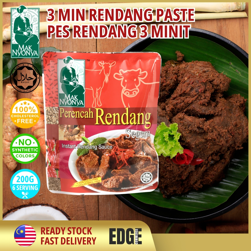 HALAL Mak Nyonya Instant Rendang Paste 200g EXP10'26 / 干咖喱酱料 / Pes ...