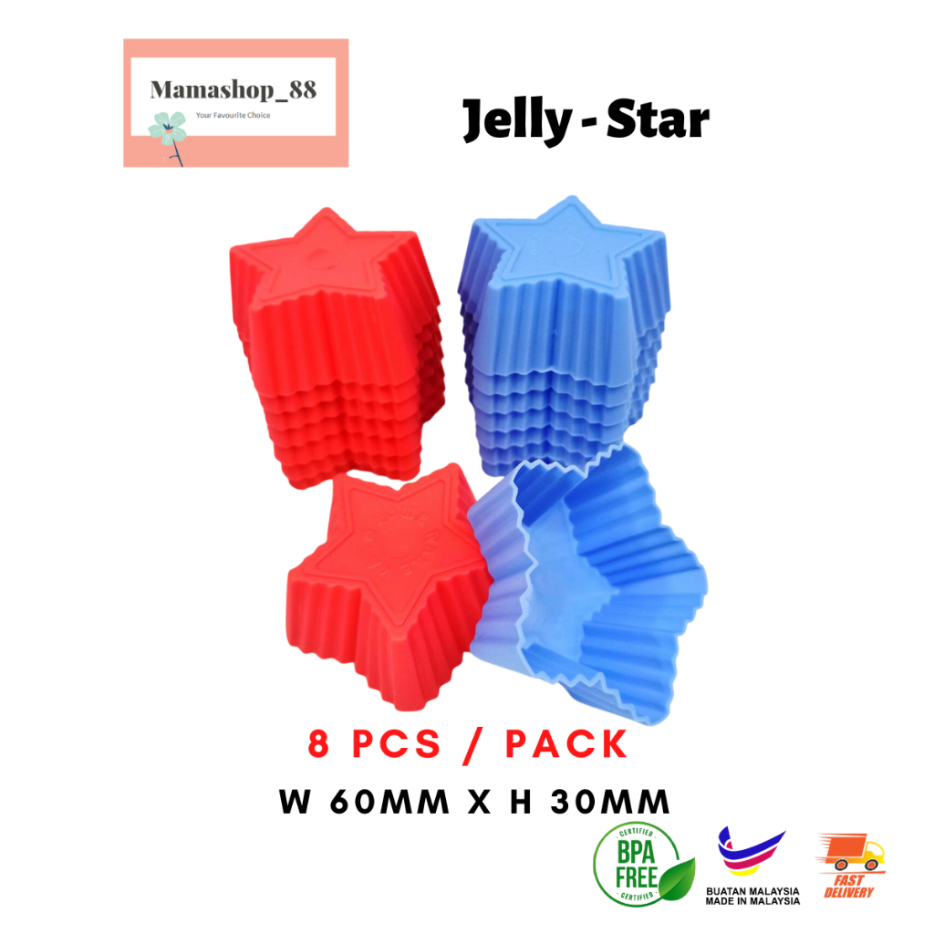 12 pcs Jelly Cup /Jelly Mould /Muffin Cup/Pudding Cup/Acuan Jeli (Bulat ...