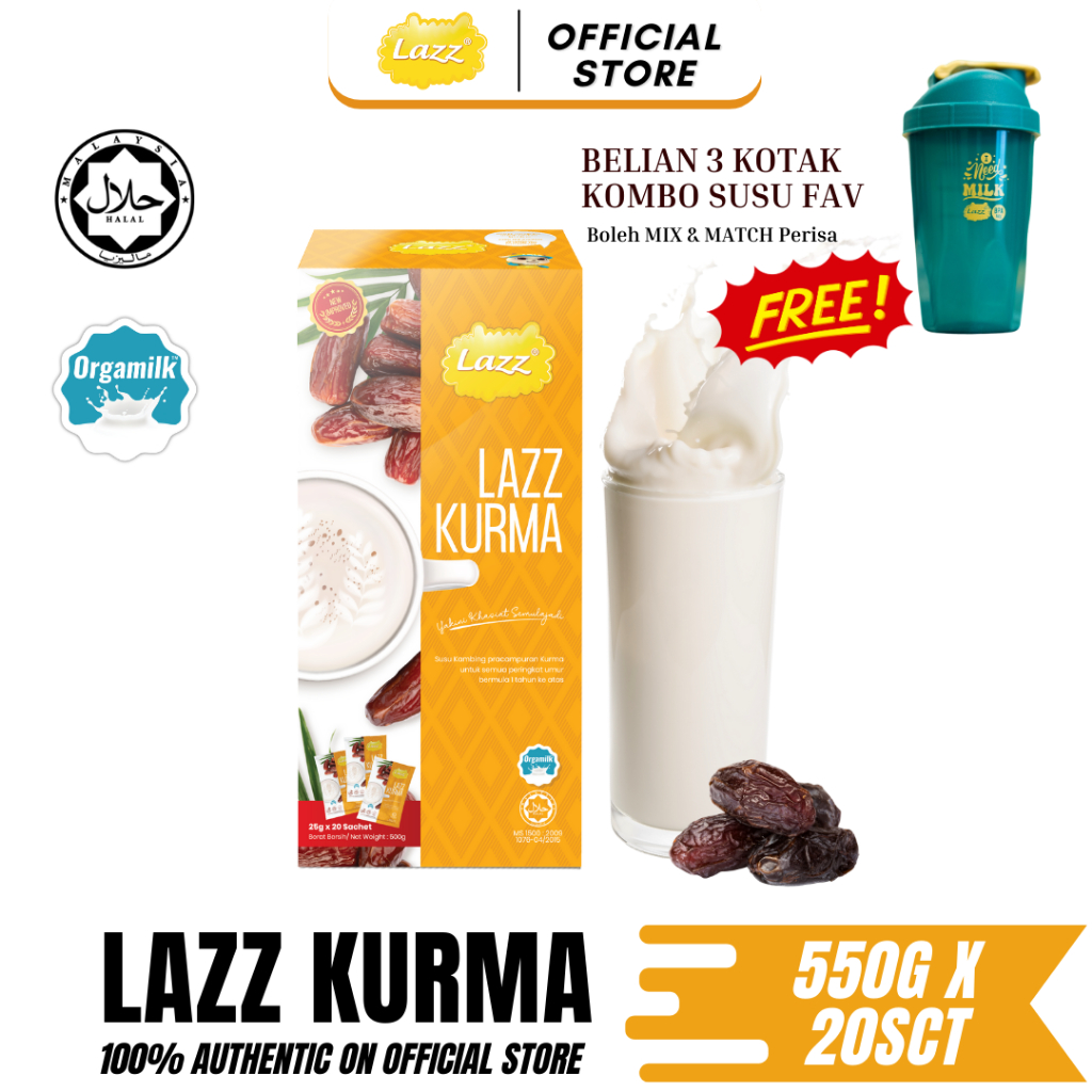 LAZZ Susu Kambing Kurma 20sachet x 25g | Shopee Malaysia