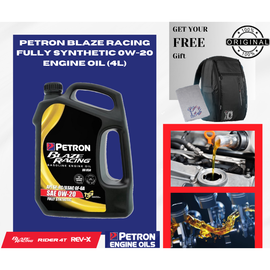 Petron Blaze Racing Fully Synthetic 0W-20 Engine Oil (4L) | Shopee Malaysia
