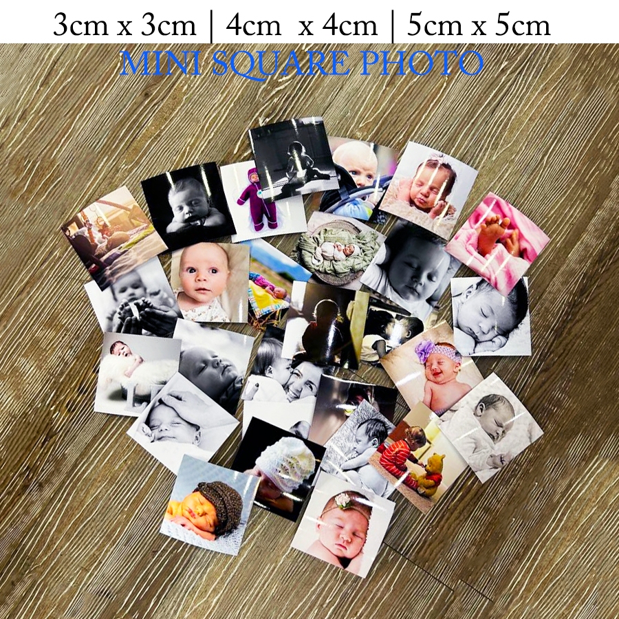 CUSTOM MINI SQUARE PHOTO | 3CM X3CM | 4CM X 4CM | 5CM X 5CM | PHOTO ...