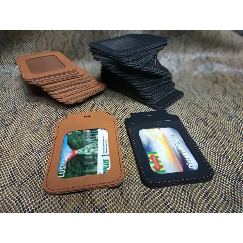 ID Card Holder 3 Slot Leather, ID Kad Kerja Kulit Asli | Shopee Malaysia