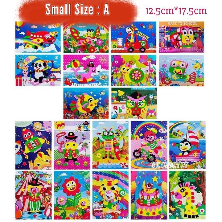 【S58/A】STNR58 DIY EVA Sticker Small Size Kids Toy DIY Art Craft Gift ...