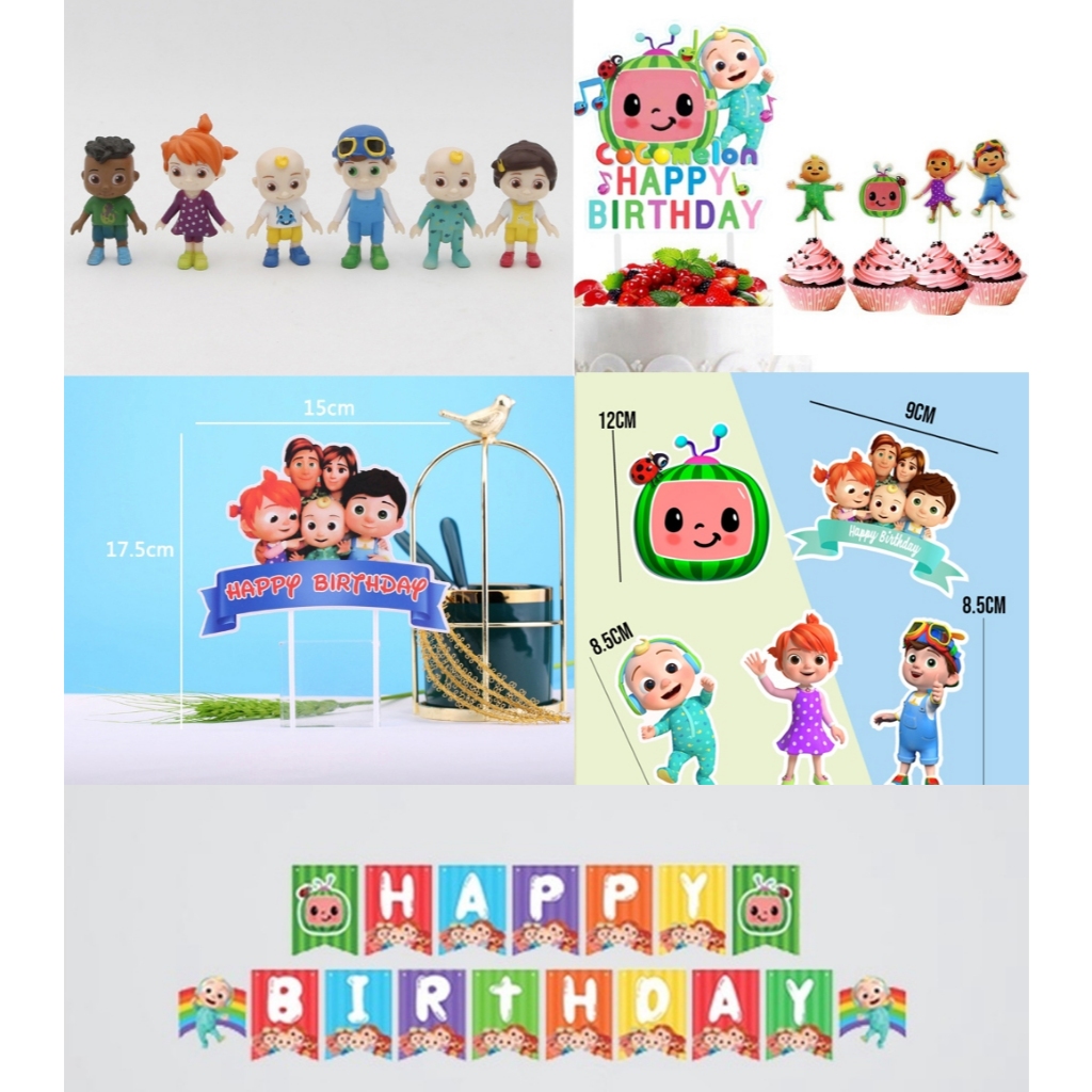 【READY STOCK】 cocomelon Figurines Cake Topper & Decoration / Birthday ...