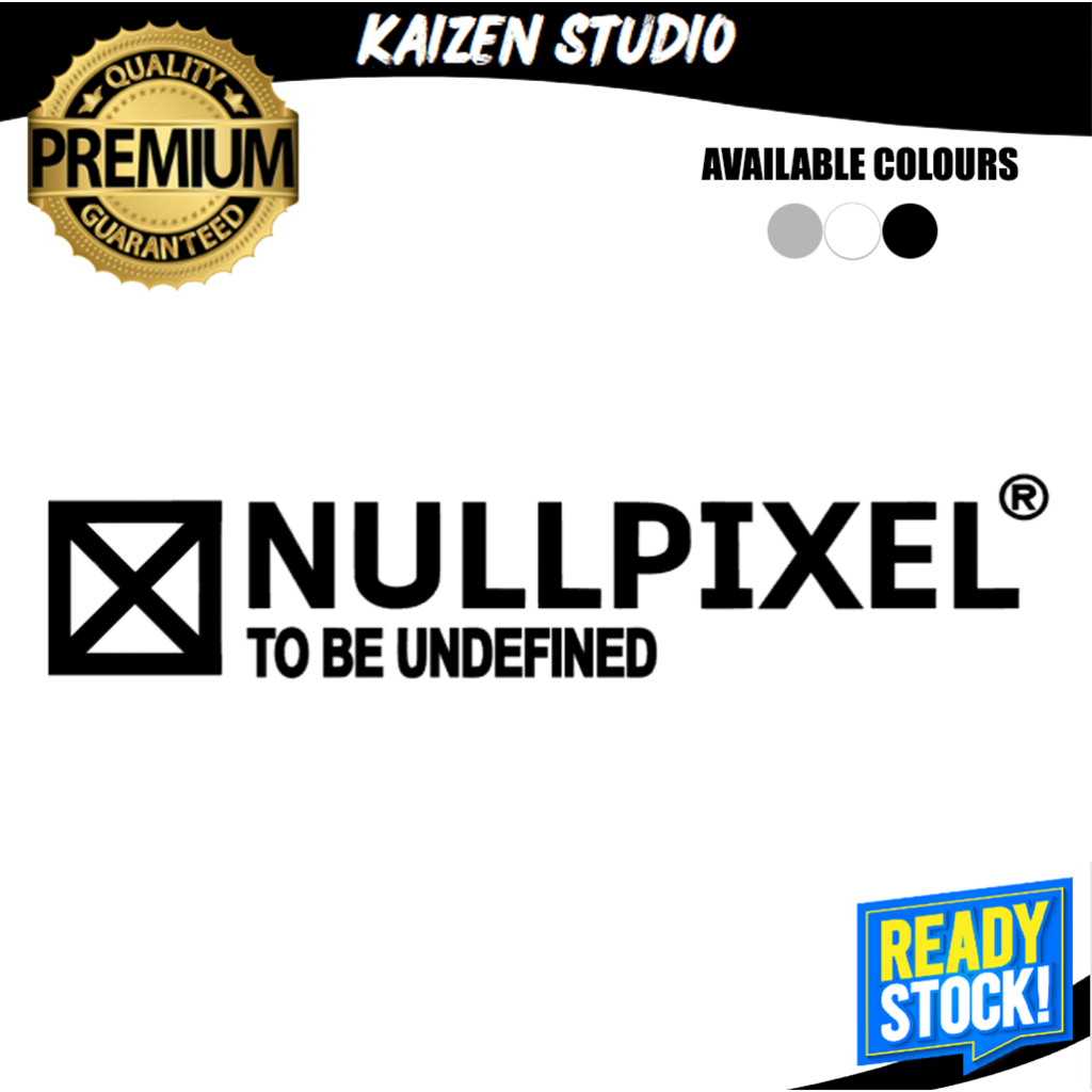 KAIZEN STUDIO NULLPIXEL Vinyl Outdoor Camping Vinyl Cutting Sticker | Shopee Malaysia