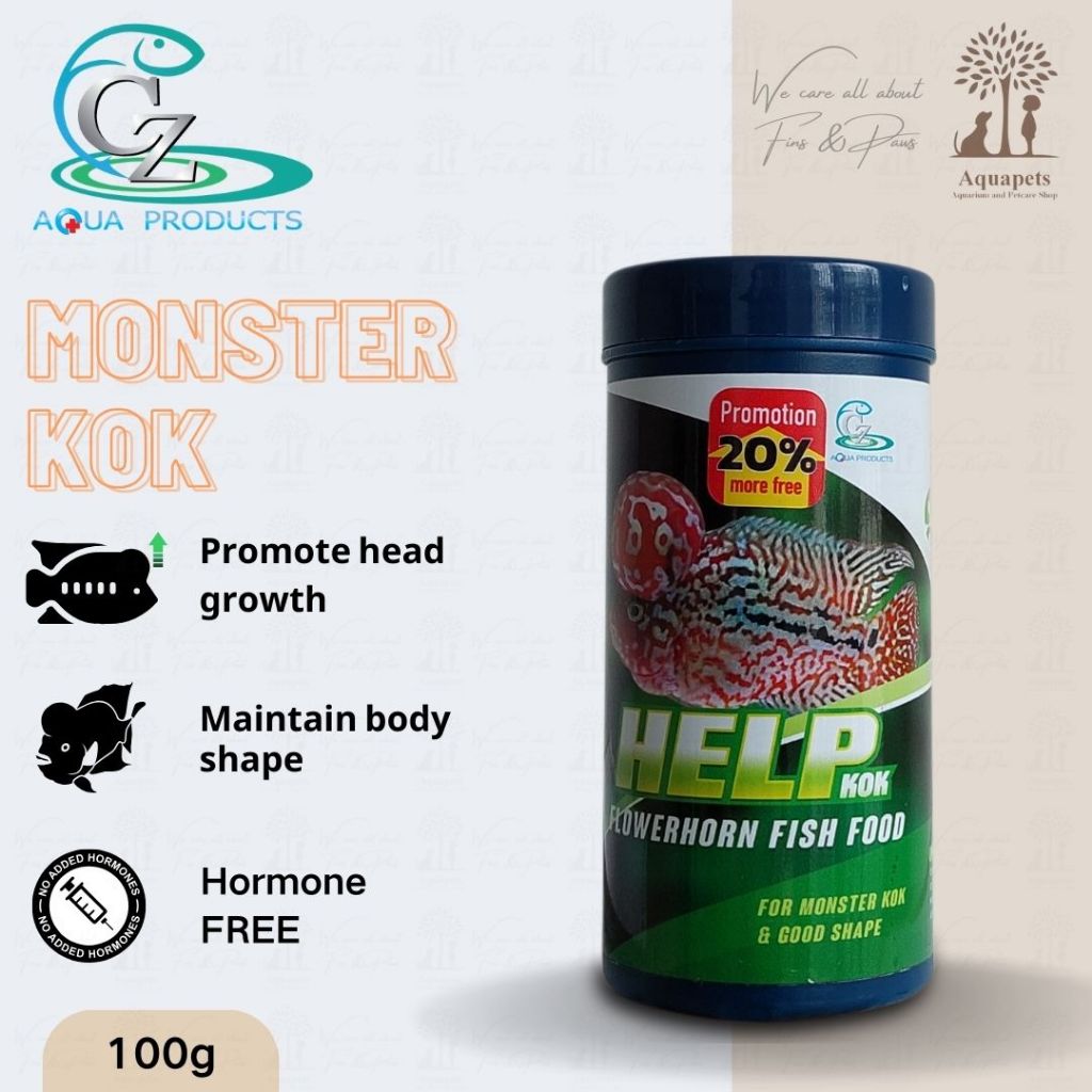 CZ Help For Monster Kok & Good Shape Fish Food for Flowerhorn 100g ...