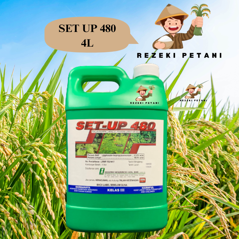 [ORIGINAL] 4L SET-UP 480 GLYPHOSATE 41% RACUN RUMPUT LALANG/RACUN ...