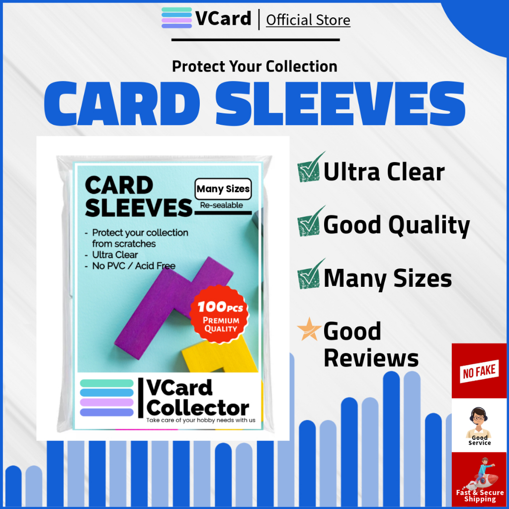 [VCARD] CARD SLEEVE 50pcs/100pcs. Many sizes available. 卡套 Ultrapro ...