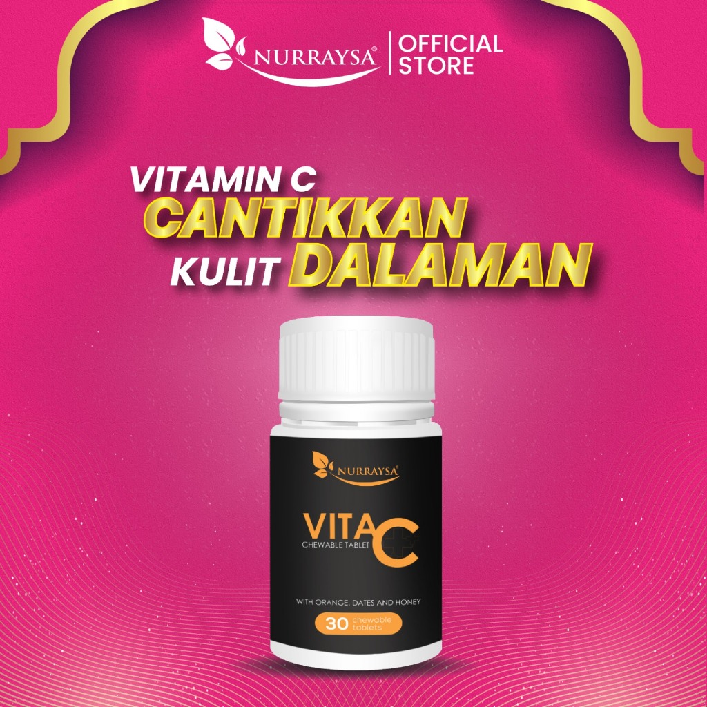 NURRAYSA Vita C Chewable Tablet Vitamin Kulit Cantik Vit c Kanak-Kanak ...