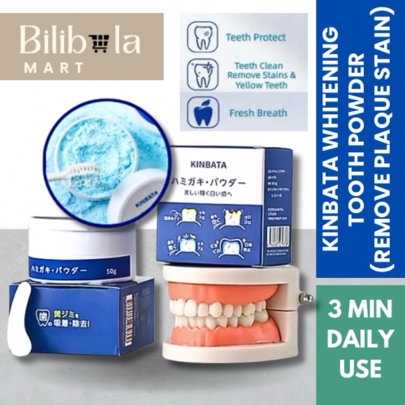 Kinbata Whitening Tooth Beauty Powder 美白牙粉 Serbuk Pemutihan Gigi Teeth ...