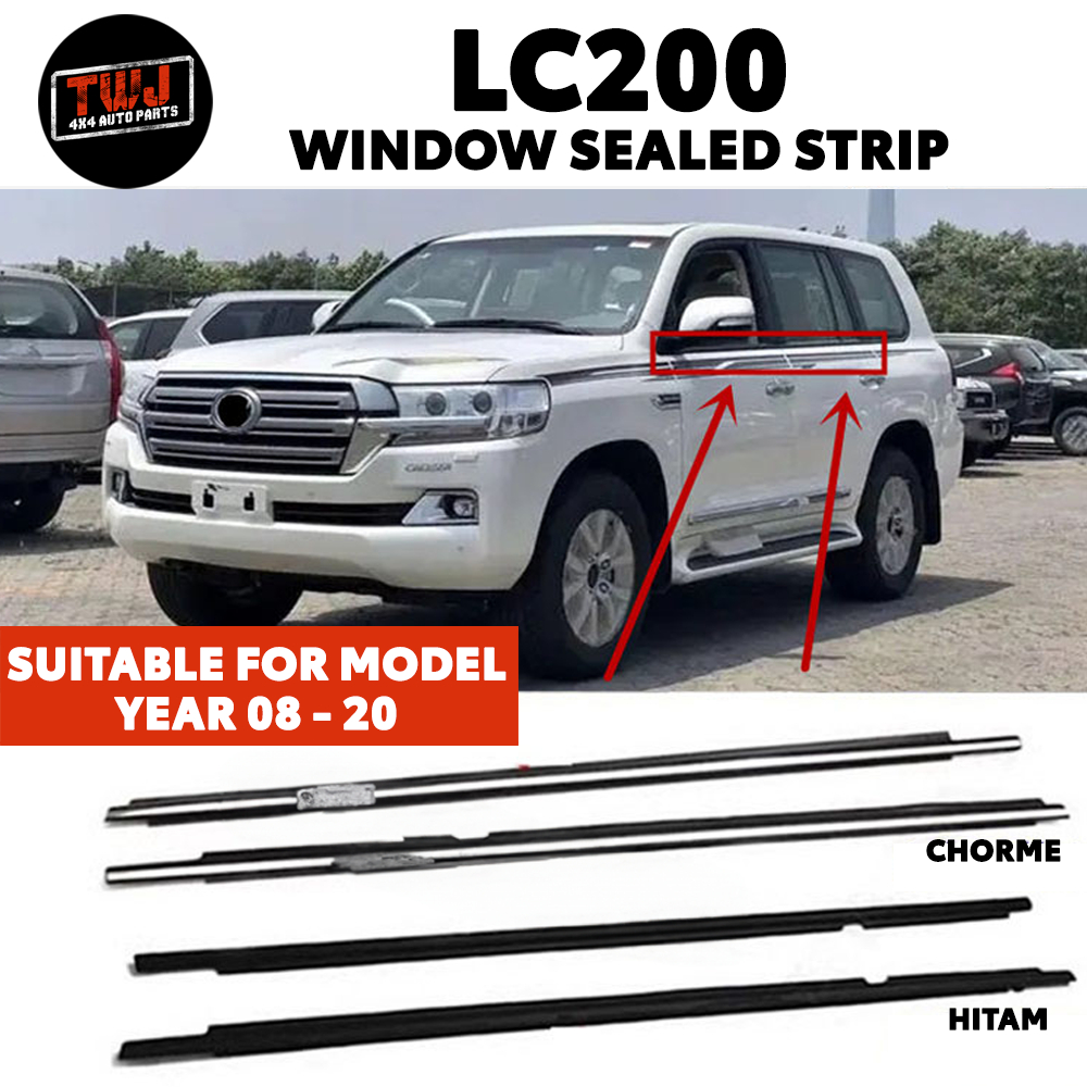 Toyota Land Cruiser window glass outer pressure strip LC200 Year 08-20 ...