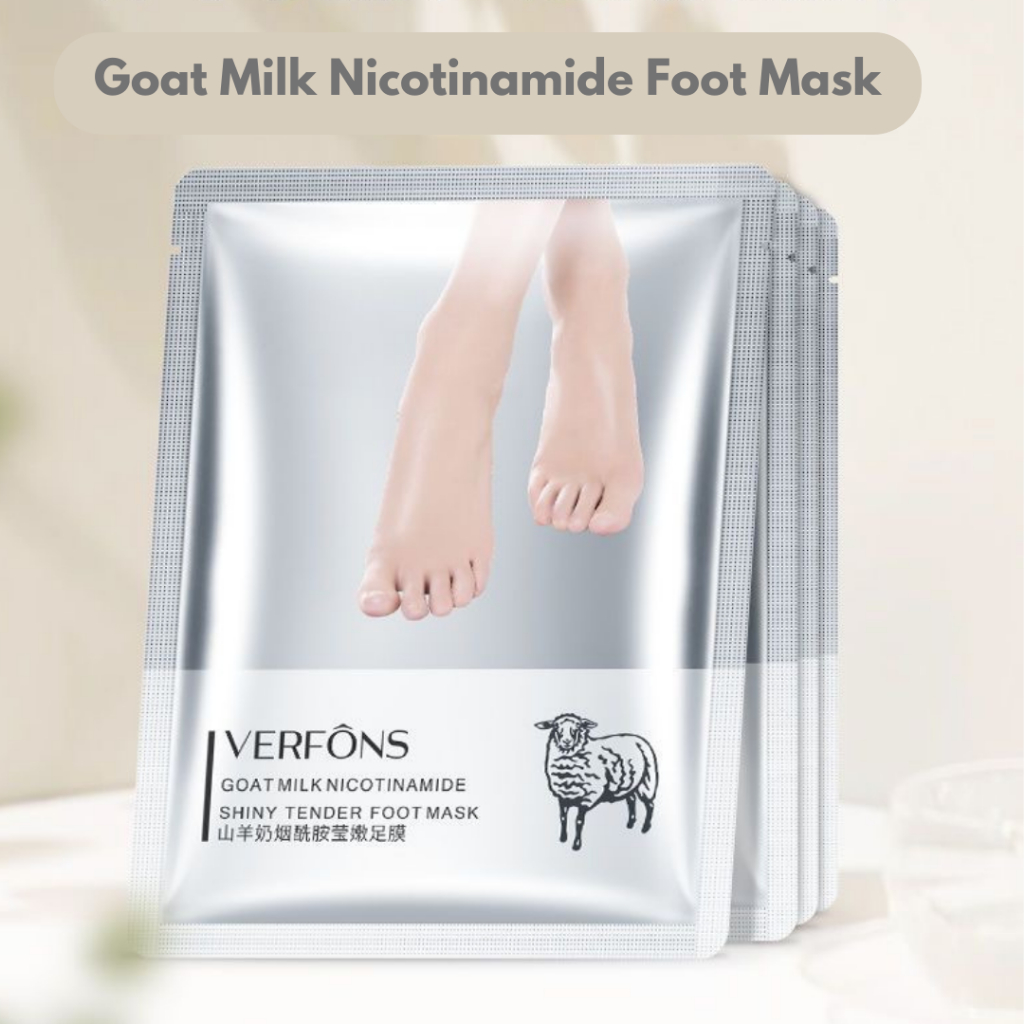 (1 Pair) Premium Nicotinamide Pure Goat Milk Foot Mask moisturizing ...