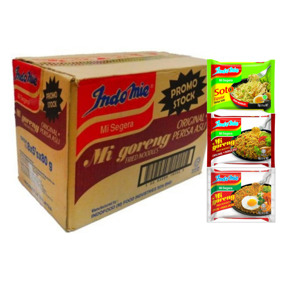 [1 Carton=40 Pek!!!] Indomie Mi Goreng (Asli/Special/Soto/Spicy Chicken ...