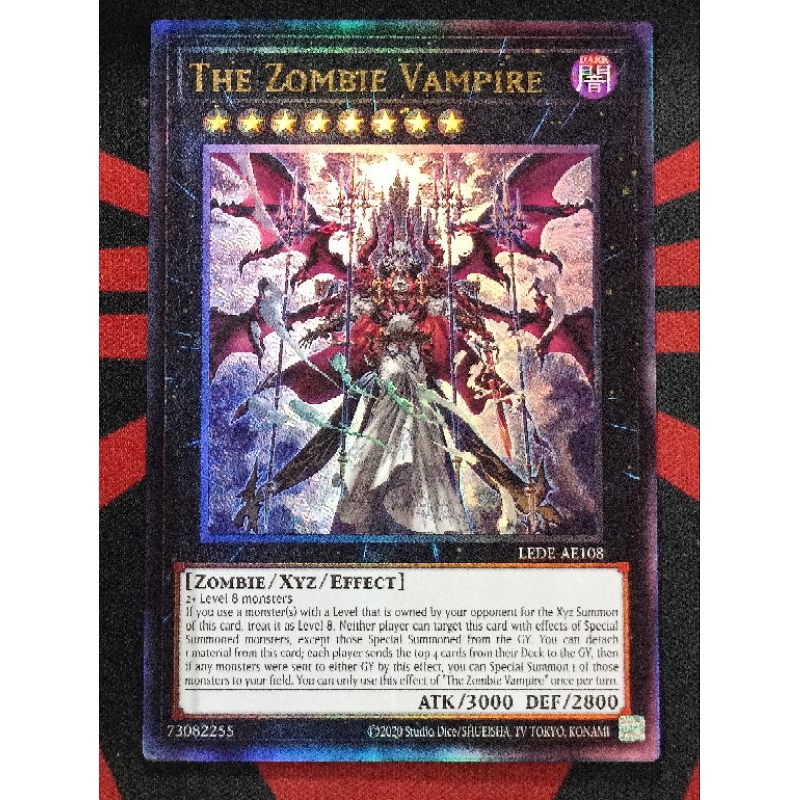 YUGIOH KONAMI LEDE-AE108 The Zombie Vampire (Ultimate Rare/Secret Rare ...