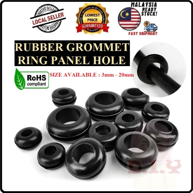 [1 PCS] Rubber Grommet RING Panel Hole 3mm-20mm Cable Wire Protective ...