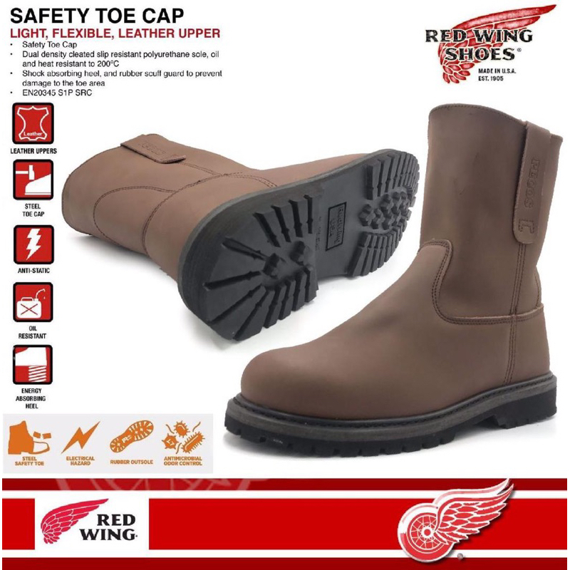 Top Safe Performing Cowhide REDWlNG Steel Toe Cap Nail Proof PEC0S ...