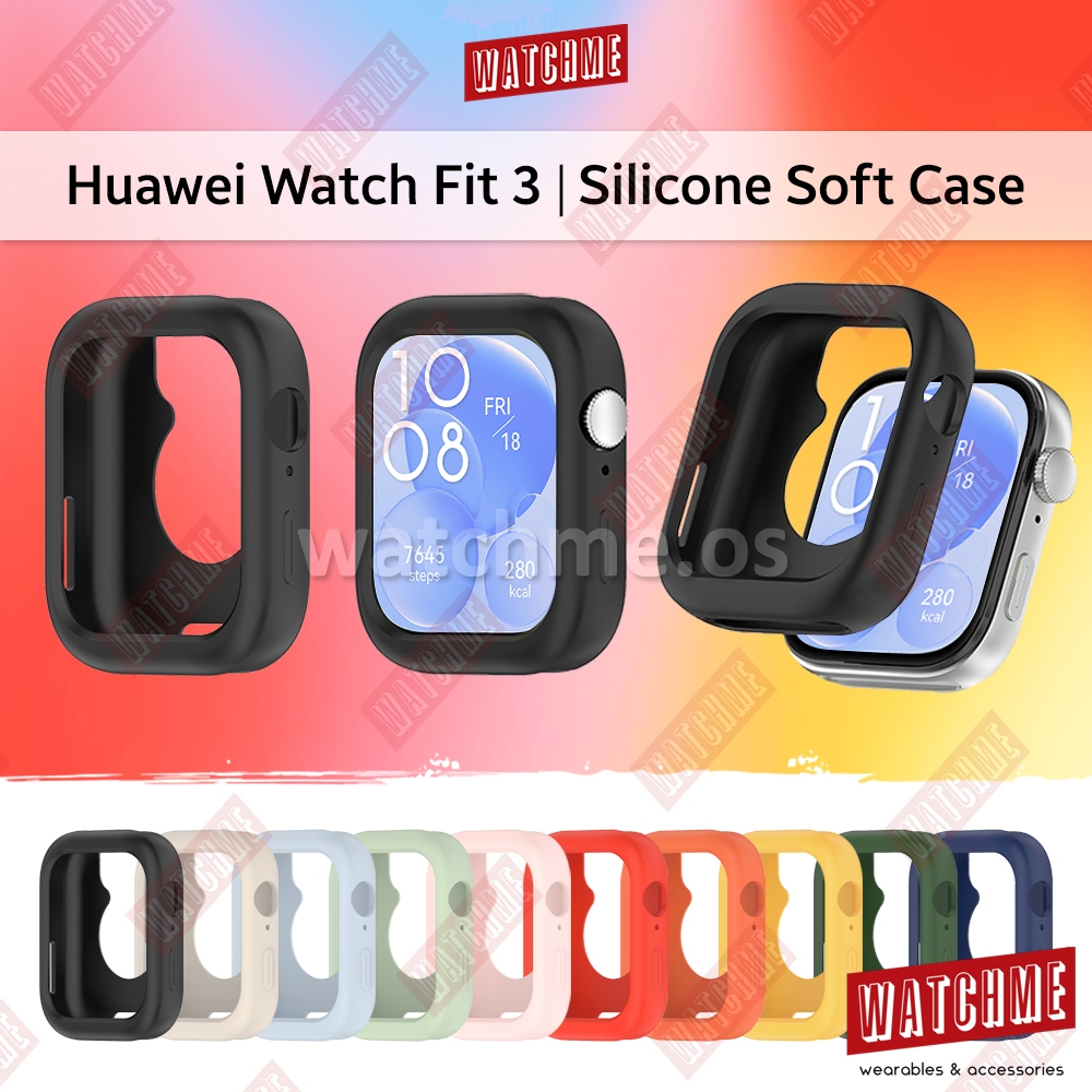 Huawei Watch Fit 3 Soft Case, Colorful Silicone Casing, Smartwatch Fit3 ...