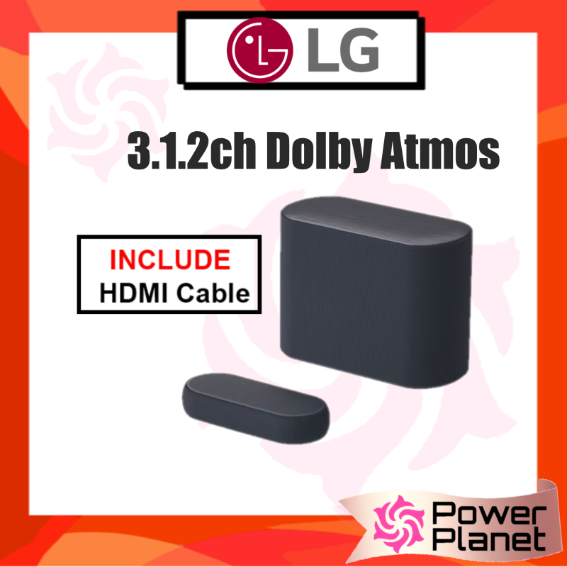 LG Eclair QP5 320W 3.1.2ch Dolby Atmos & DTS:X Compact Sound Bar with ...